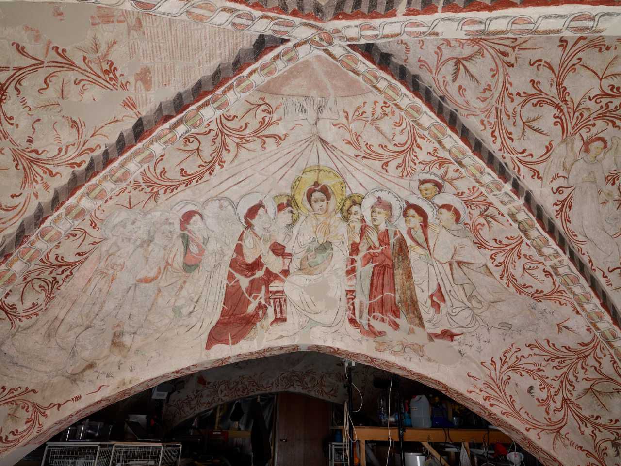 Undløse Kirke. Restaurering af kalkmaleri. - Nationalmuseets Samlinger ...