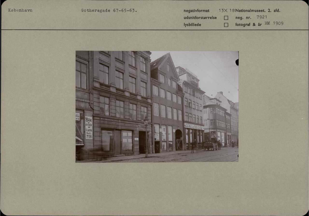 Gothersgade 67-65-63. - Nationalmuseets Samlinger Online