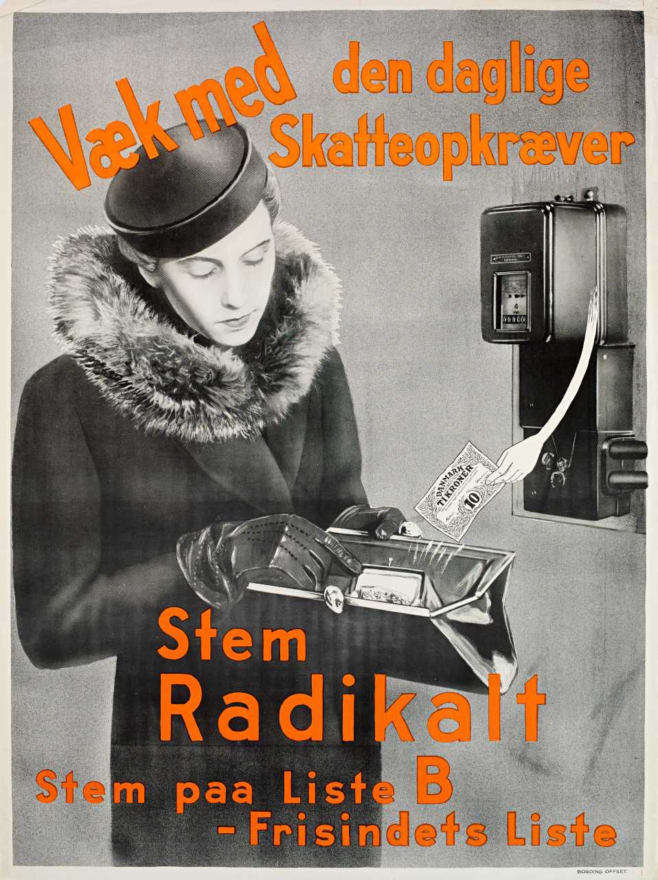 Valgplakat, Det Radikale Venstre - Nationalmuseets Samlinger Online