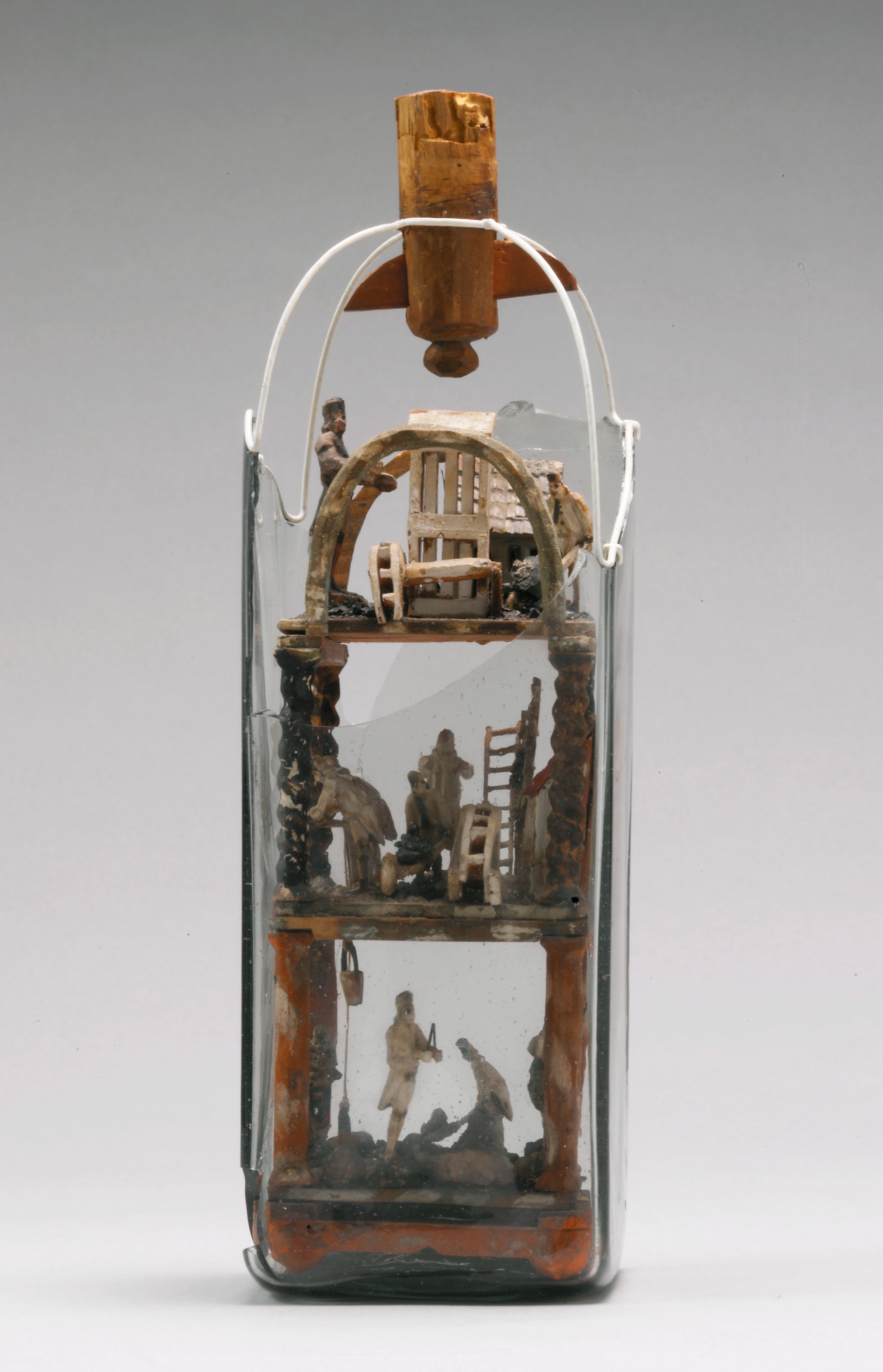 Flaske med figur - Nationalmuseets Samlinger Online