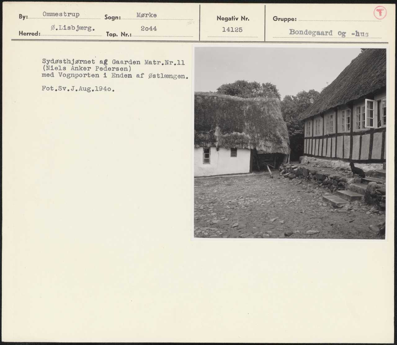Bondegård, Ommestrup, 1940 - Nationalmuseets Samlinger Online