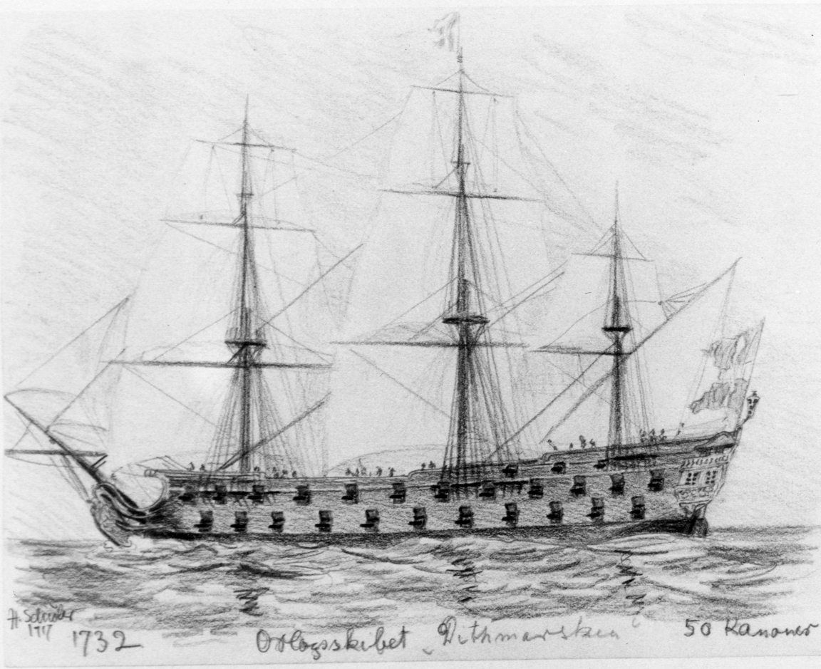 Orlogsskibet Ditmarsken, af H. Schiøler - Nationalmuseets Samlinger Online